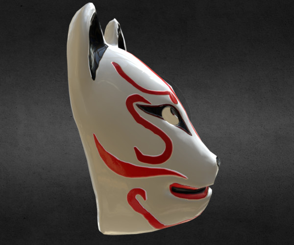 ArtStation - Japanese Kitsune Fox Mask | Resources