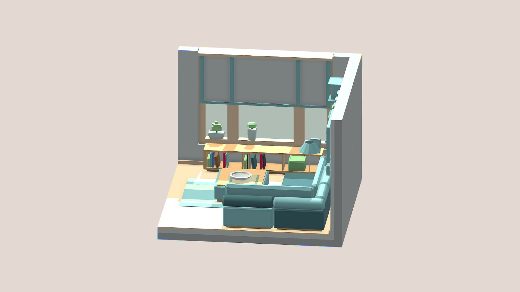 ArtStation - Isometric cartoon living room | Resources