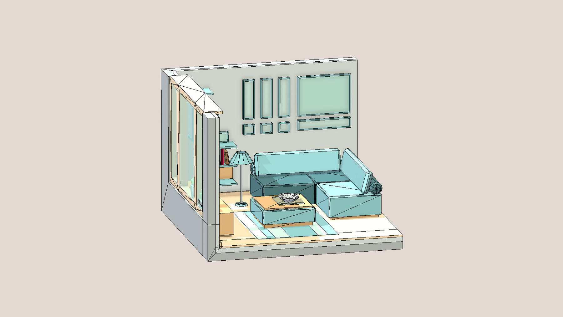 ArtStation - Isometric cartoon living room | Resources