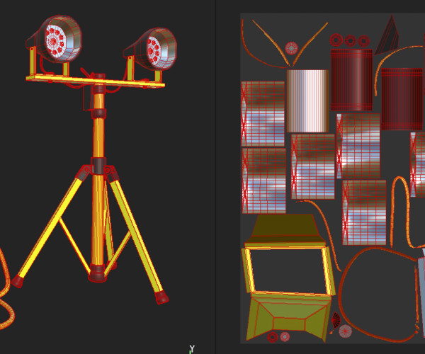 ArtStation - Industrial Lights Low-poly 3D model | Resources
