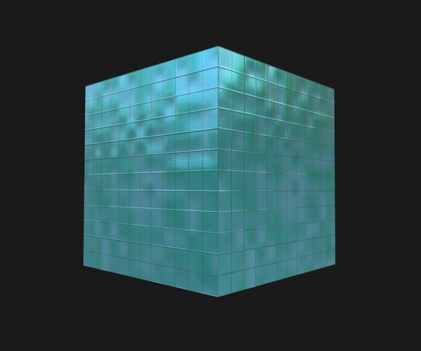 ArtStation - Blue tiles pbr | Resources