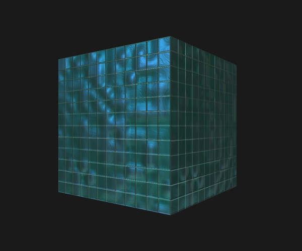 ArtStation - Blue tiles pbr | Resources