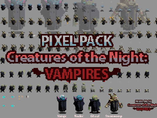 ArtStation - Creatures of the Night: VAMPIRES [Pixel Art Pack] | Game ...