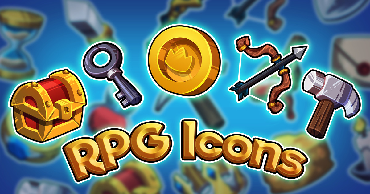 ArtStation - Cute RPG Icons Set | Game Assets