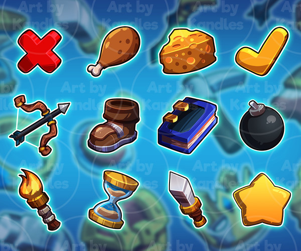 ArtStation - Cute RPG Icons Set | Game Assets