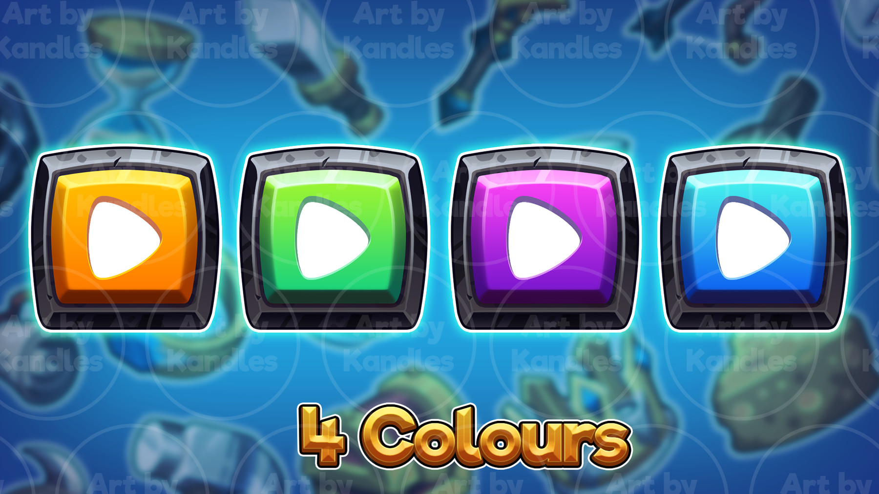 ArtStation - Cute RPG Buttons Set | Game Assets