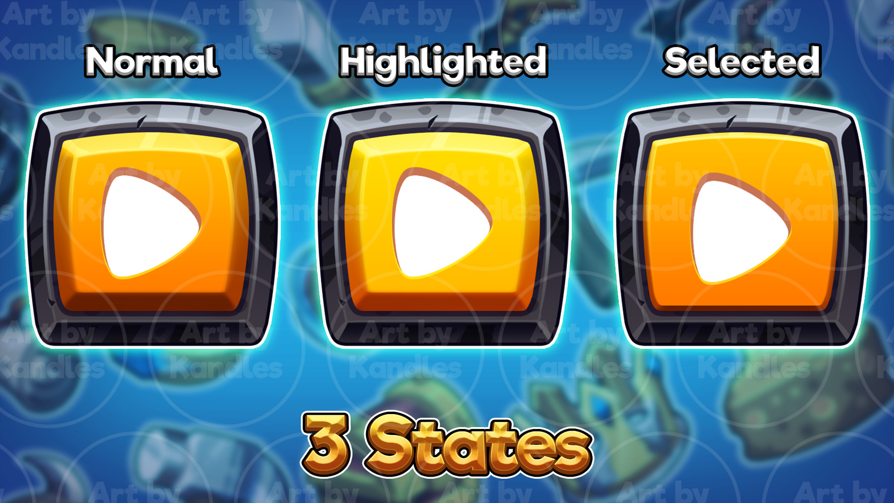 ArtStation - Cute RPG Buttons Set | Game Assets