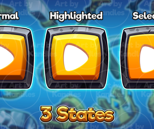 ArtStation - Cute RPG Buttons Set | Game Assets