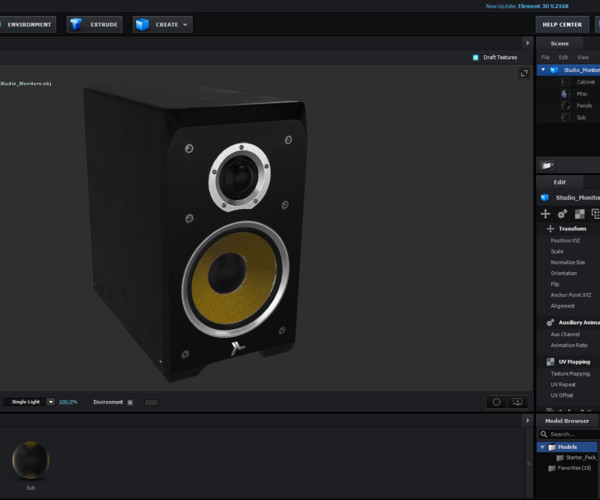 ArtStation - Studio Monitor Speakers 3D Model | Resources