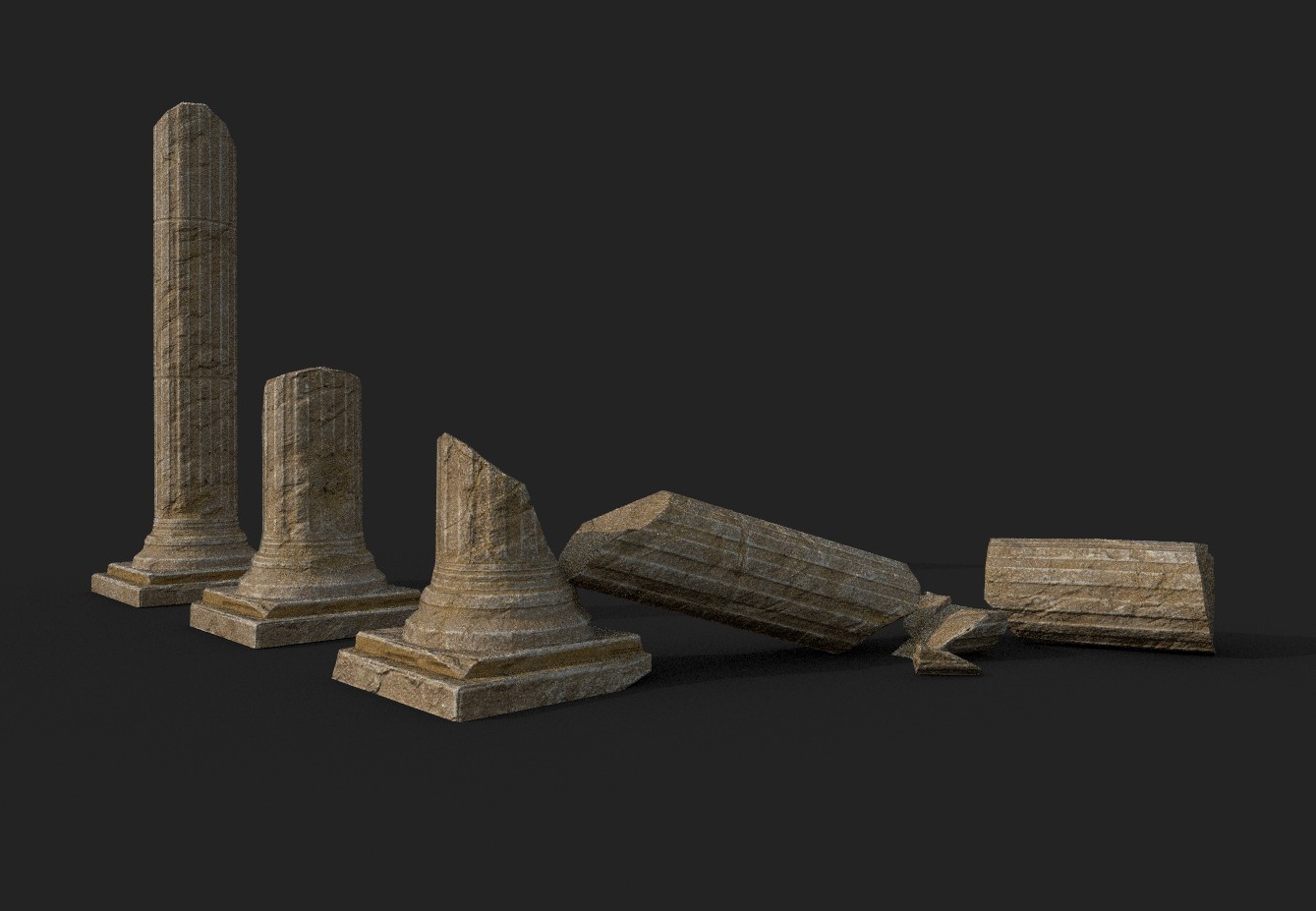 ArtStation - Broken Columns Set | Resources