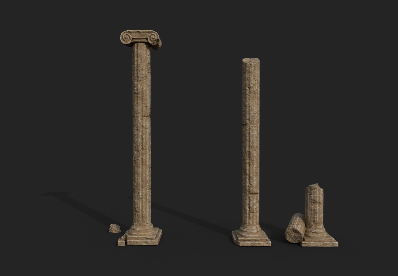 ArtStation - Broken Columns Set | Resources