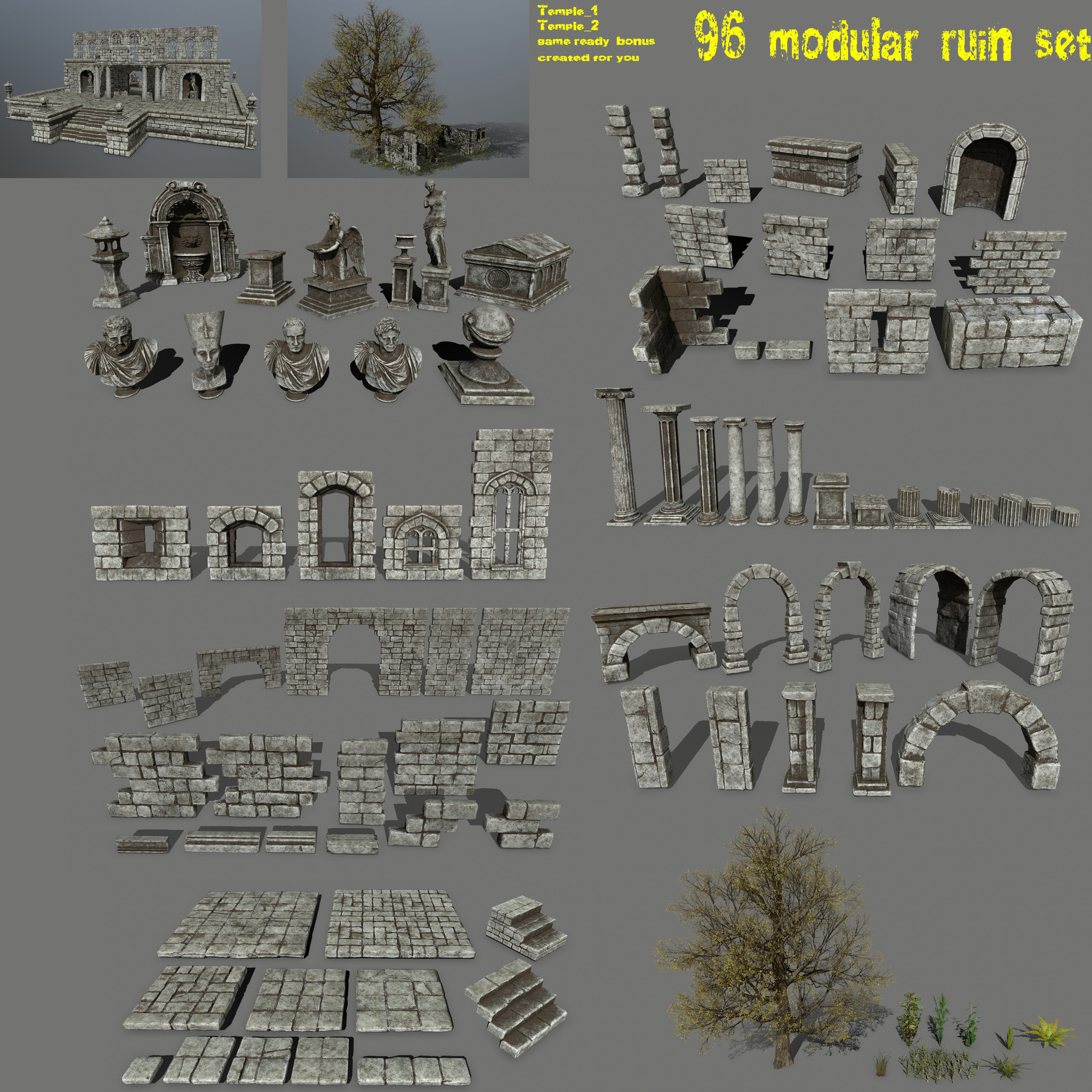 ArtStation - old ruin set | Resources
