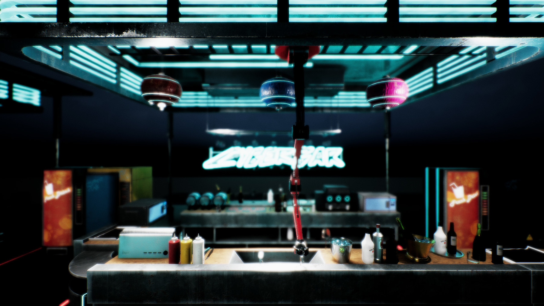 ArtStation - Cyberpunk Bar / Buffet Asset Set in Unreal Engine | Game Assets