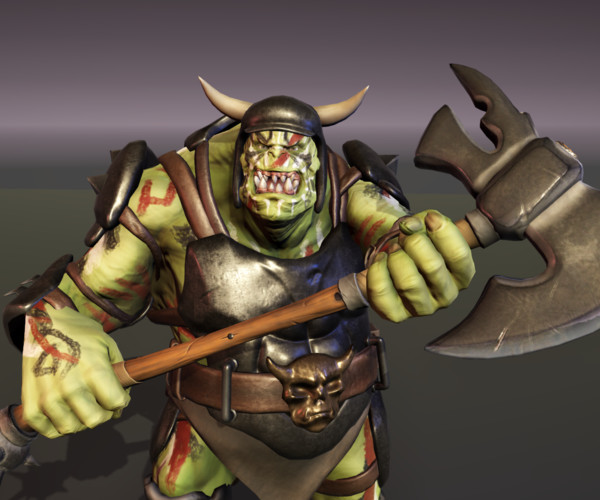 ArtStation - Orc - Ogre character with generic armor, animations and ...