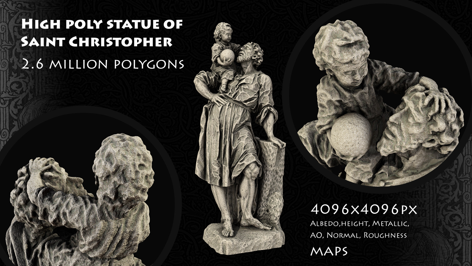ArtStation - Saint Christopher Statue | Resources