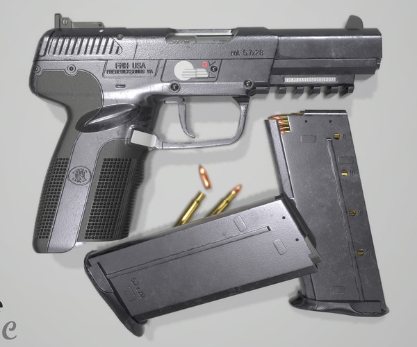 ArtStation - FN Five Seven (Game Ready - Gun) | Game Assets