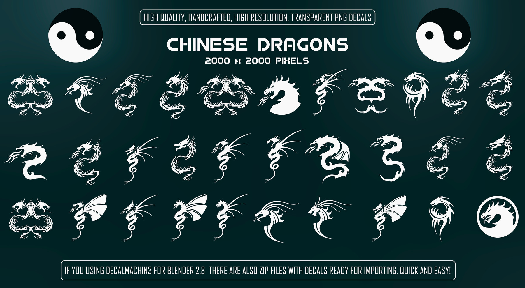 ArtStation - 170+ handcrafted, transparend PNG decals. Kanji Symbols ...