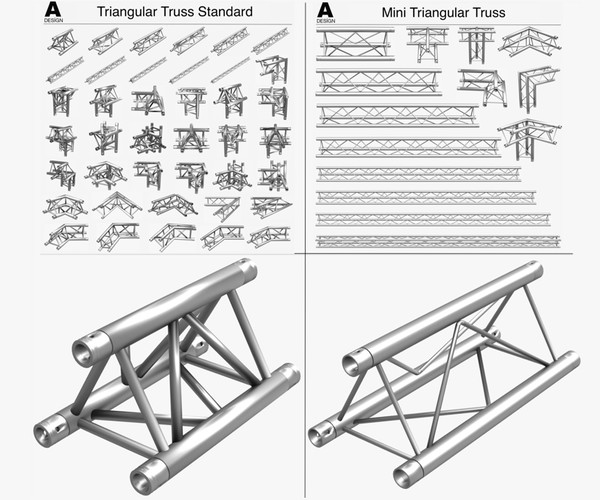 ArtStation - Triangular Trusses Collection (55 Modular Pieces) | Resources