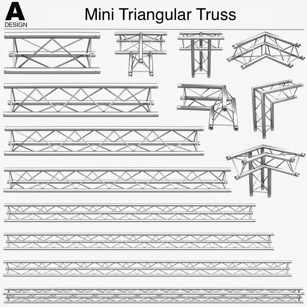 ArtStation - Triangular Trusses Collection (55 Modular Pieces) | Resources