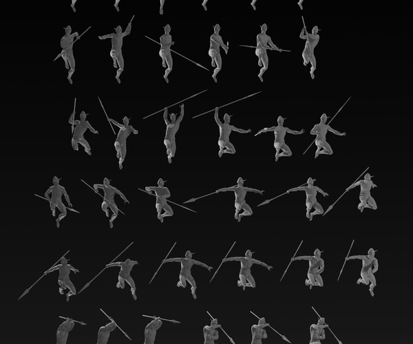 ArtStation - 3D Fighting Poses "In The Air" | Resources