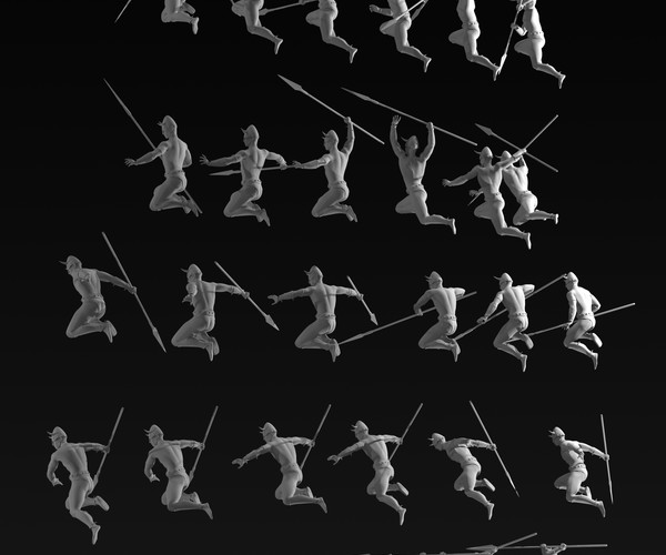 ArtStation - 3D Fighting Poses "In The Air" | Resources