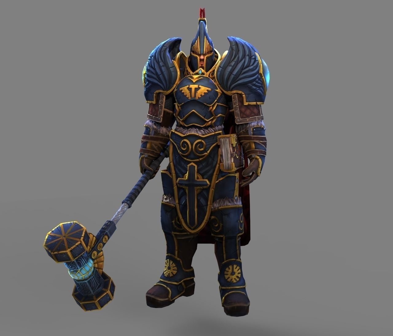 ArtStation - Paladin Low-poly Game model (Rigged) | Game Assets