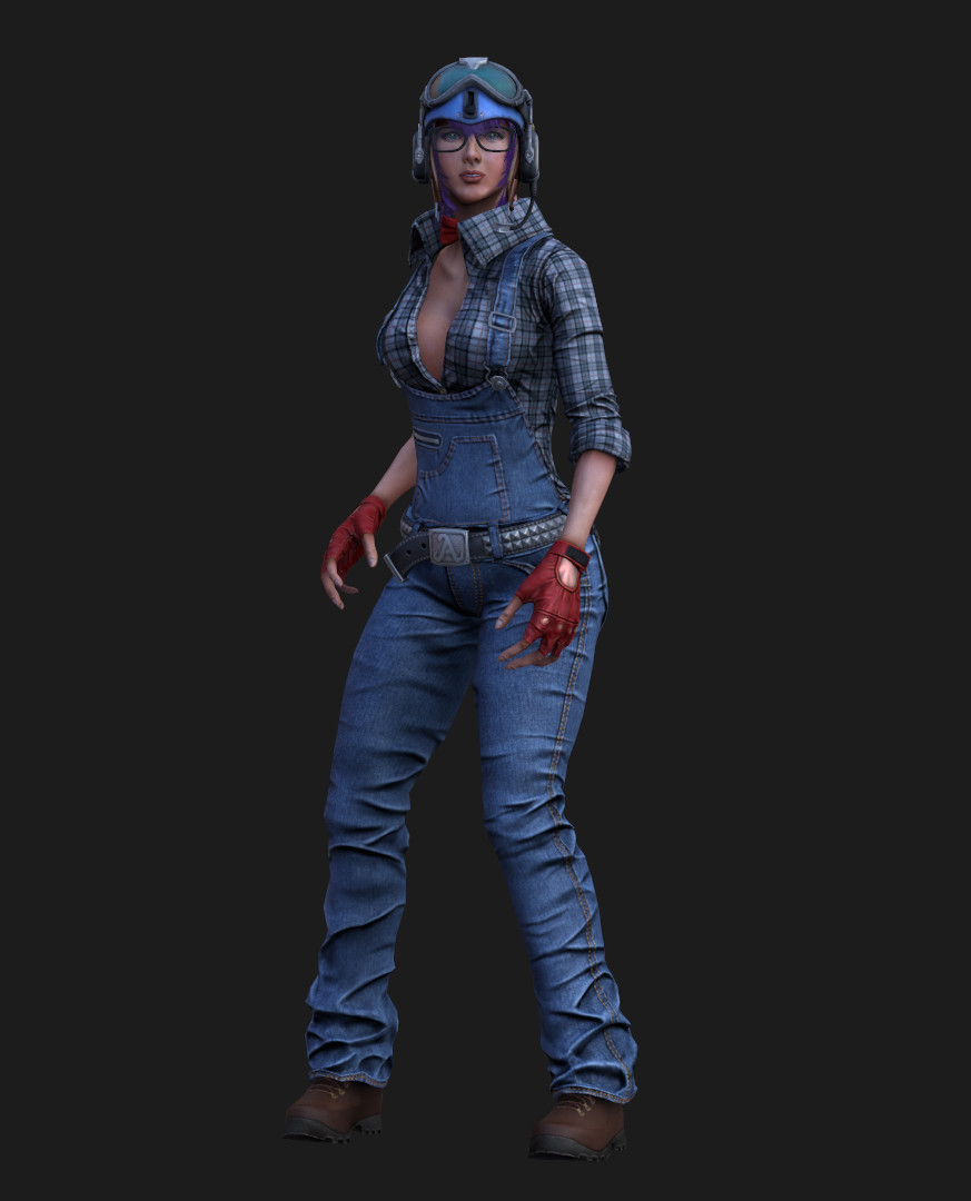 ArtStation - Female Game character with Rig | Game Assets