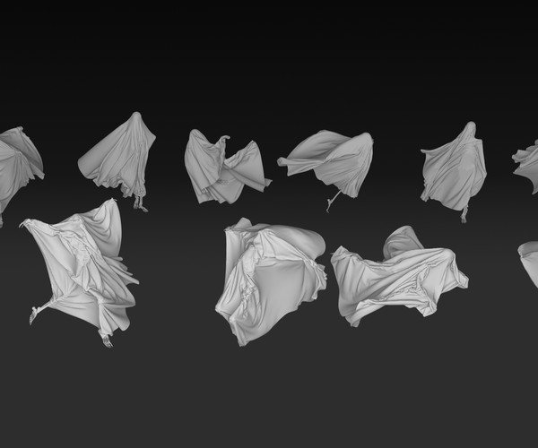 ArtStation - 3D Pack: Draped Skeletons 2 (Cloth + Skeleton) | Resources