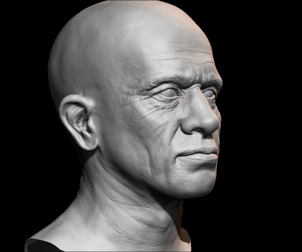ArtStation - High detailed mid age man face with UV and low poly | Game ...