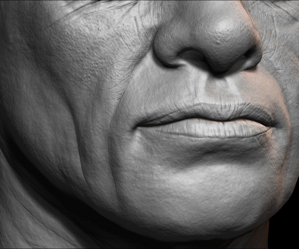 ArtStation - High detailed mid age man face with UV and low poly | Game ...