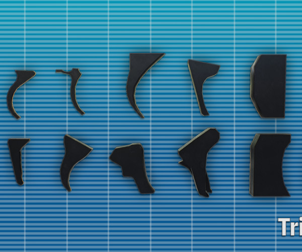 ArtStation - TMWP Trigger Set PBR Low-Poly | Game Assets