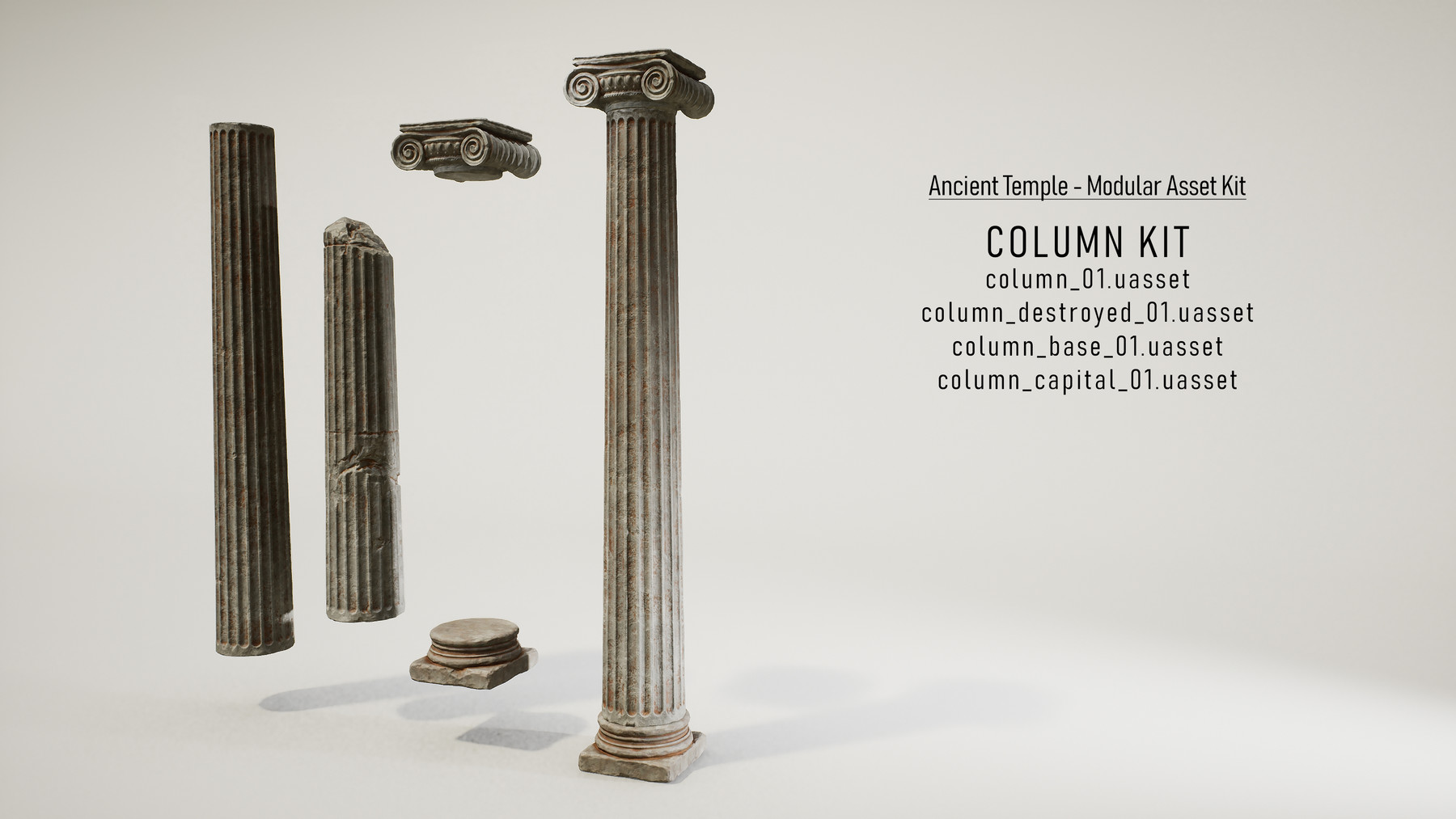 ArtStation - [UE4] Ancient Temple Modular Asset Kit | Game Assets