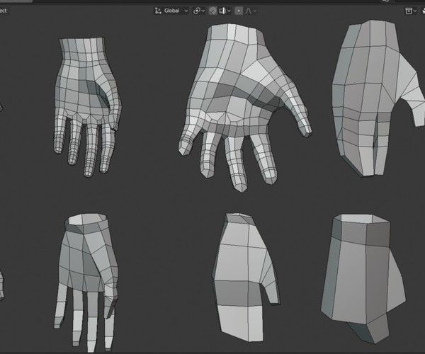 ArtStation - Low poly hands base mesh | Resources