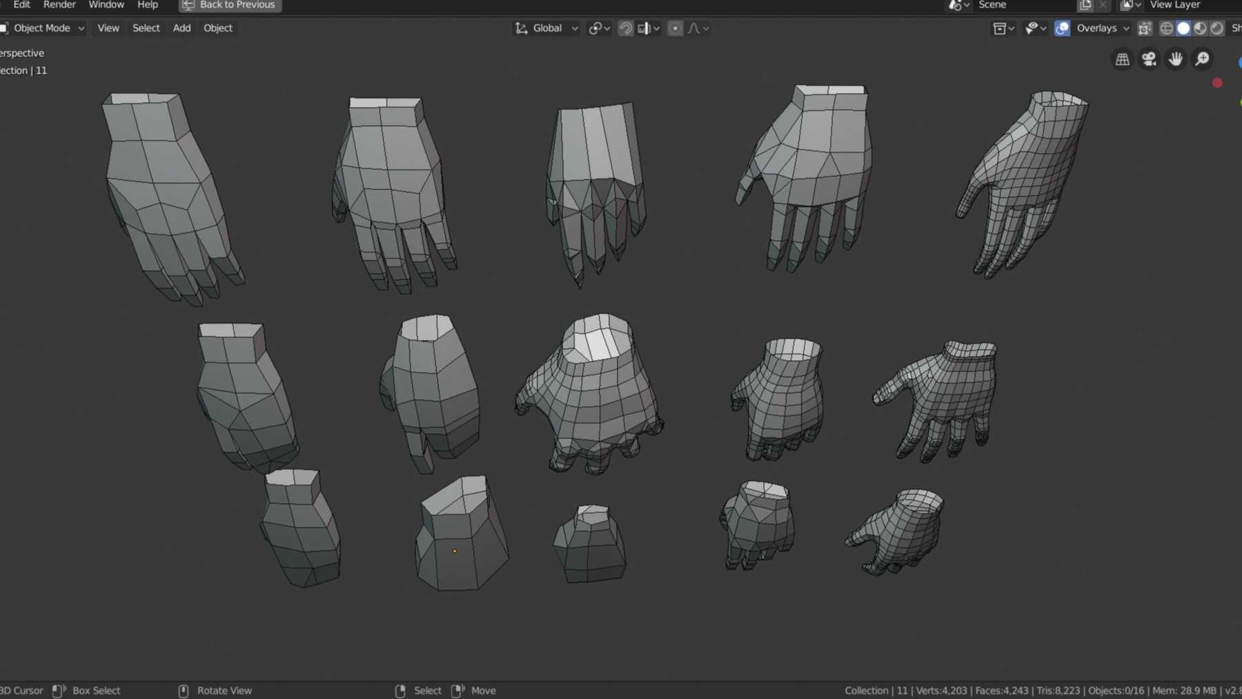 ArtStation - Low poly hands base mesh | Resources