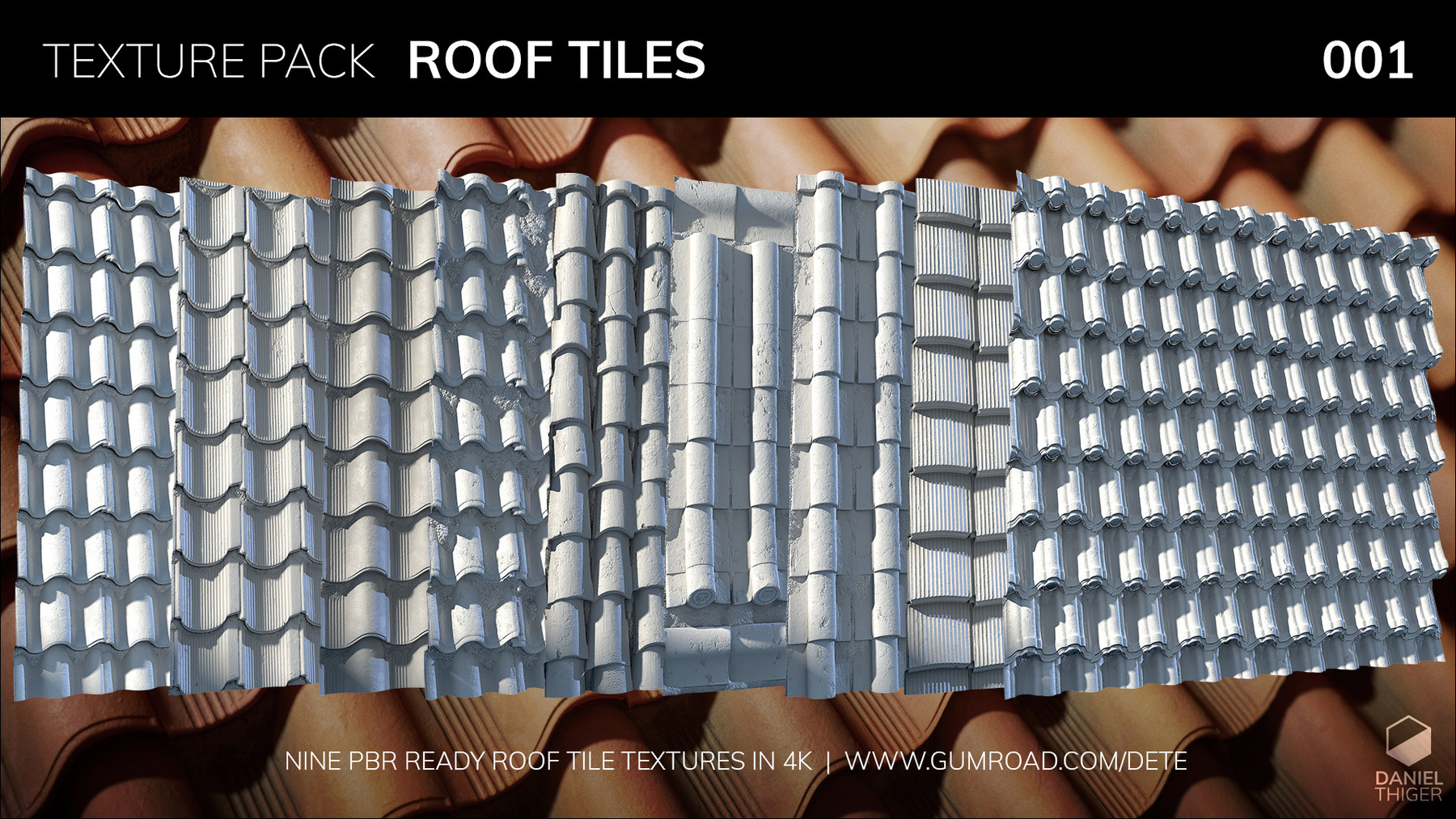 ArtStation - Roof Tiles 001 | Texture Pack | Game Assets