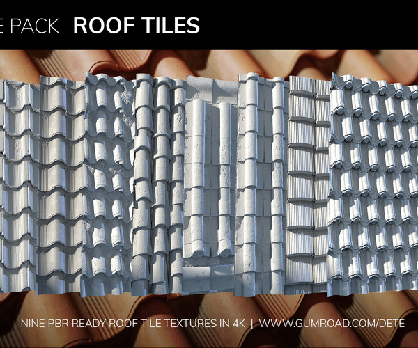 ArtStation - Roof Tiles 001 | Texture Pack | Game Assets