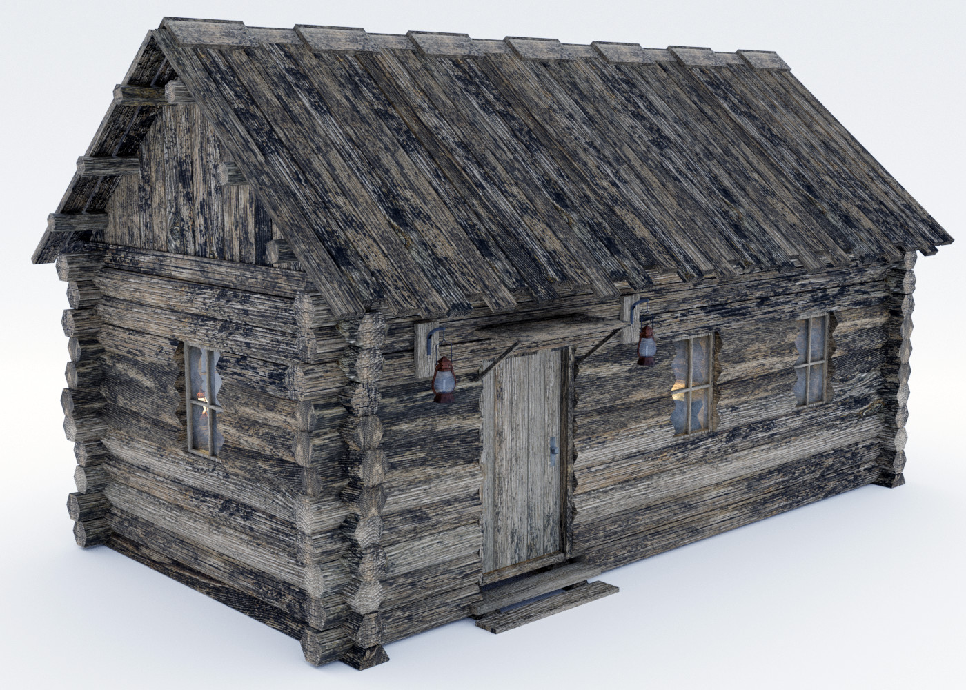 ArtStation - Wooden Hut With Interior | Game Assets