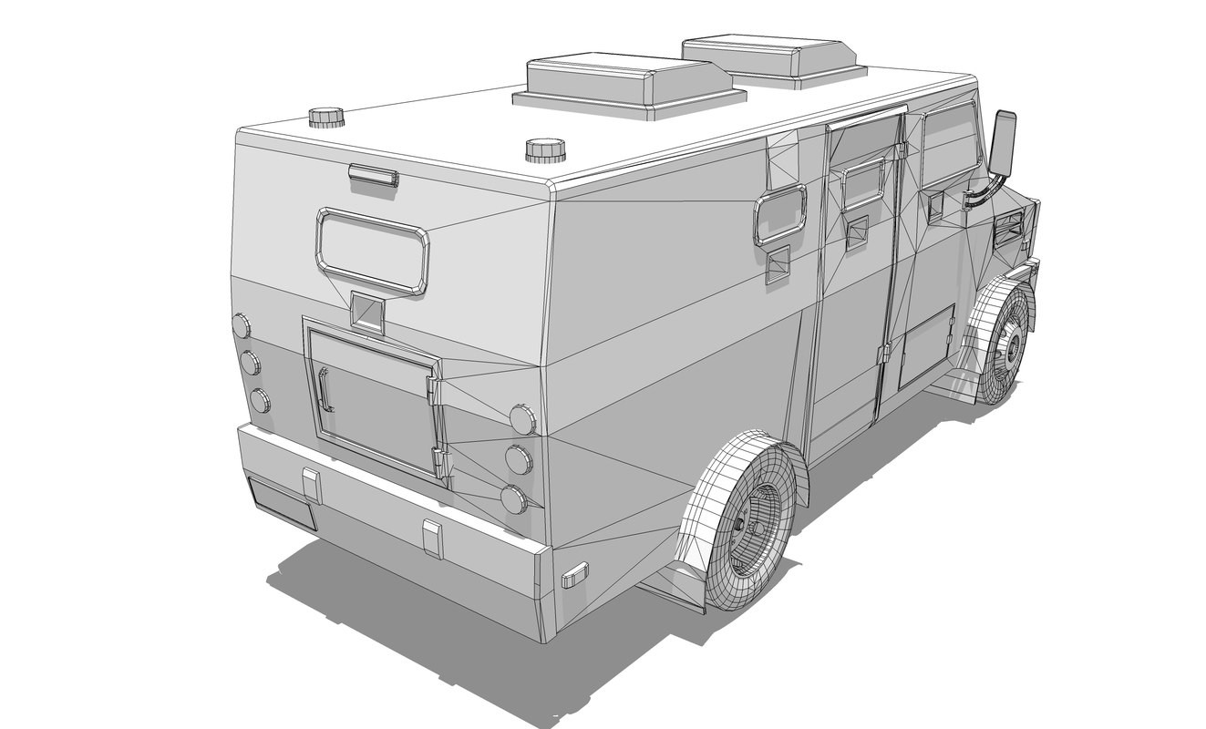ArtStation - Bank Armored Car | Game Assets