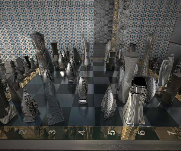 ArtStation - Architectural 3D Chess Board | Artworks