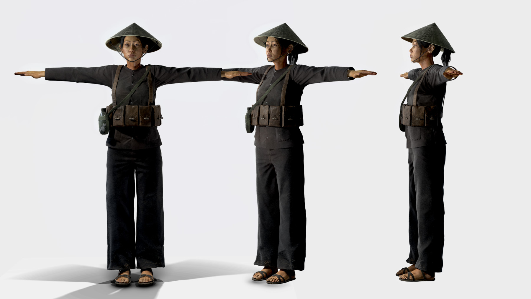 ArtStation - VietnamWar female soldier | Game Assets