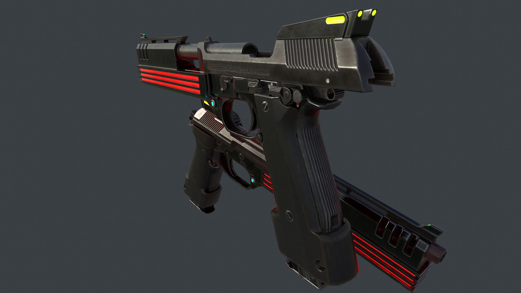 ArtStation - Auto 9 "Robocop" & Beretta M93R "Raffica" | Resources