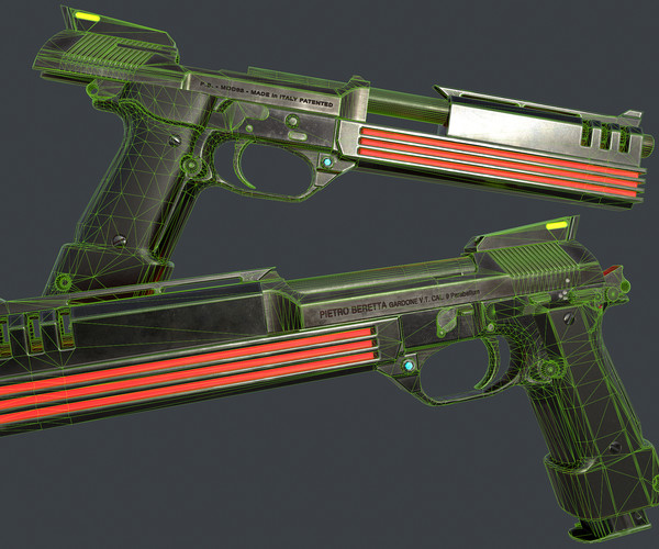 ArtStation - Auto 9 "Robocop" & Beretta M93R "Raffica" | Resources