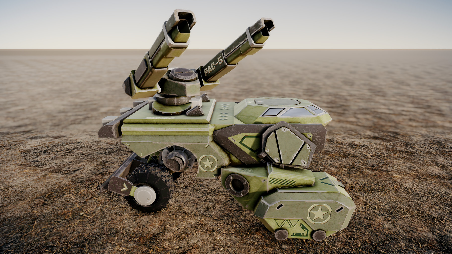 ArtStation - Anti-Aircraft Vehicle | Game Assets