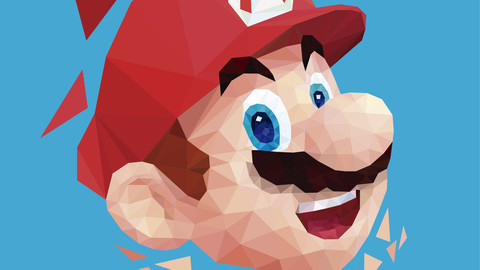 ArtStation - Super Mario Bros's Face - Low poly Art | Artworks