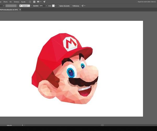 ArtStation - Super Mario Bros's Face - Low poly Art | Artworks
