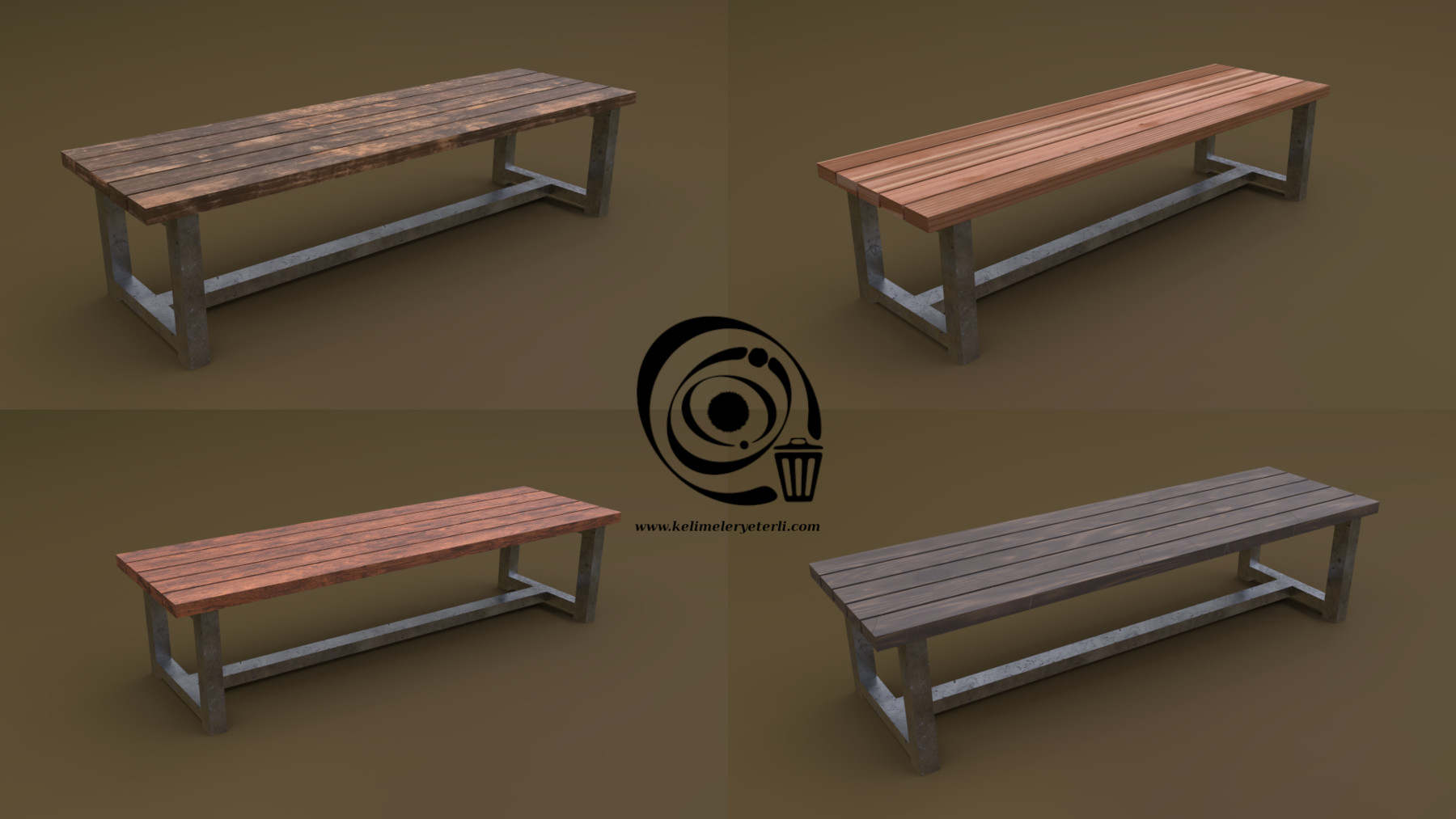 ArtStation - bench 05 4in1 [4 Texture 1 Model] | Resources