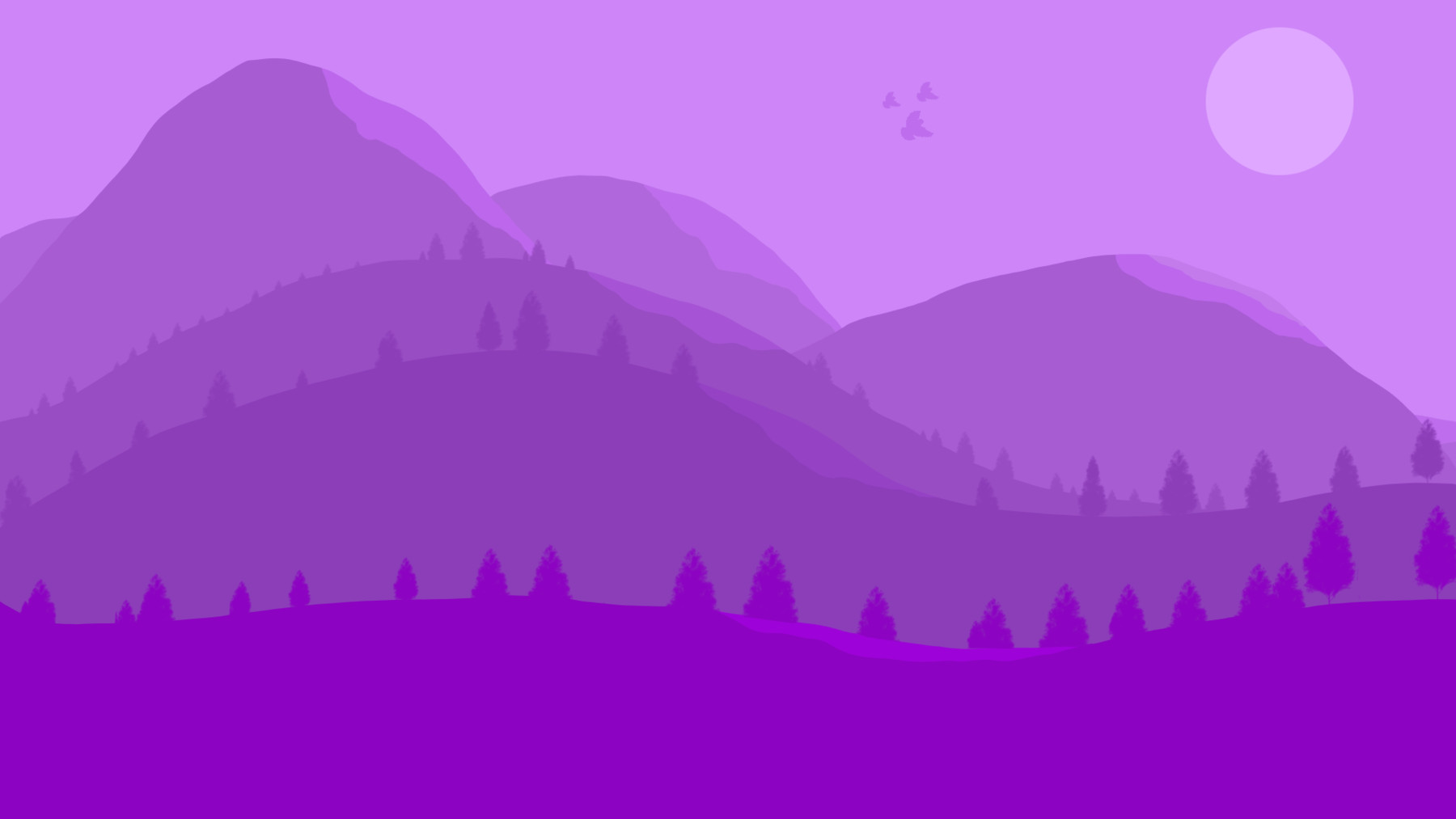 ArtStation - Purple 2D Landscape | Artworks