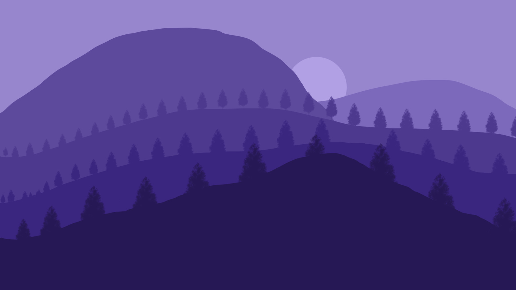 ArtStation - Blue 2D Landscape | Artworks