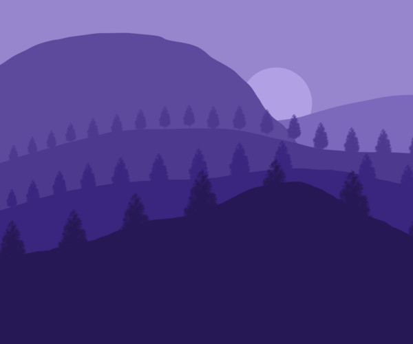 ArtStation - Blue 2D Landscape | Artworks