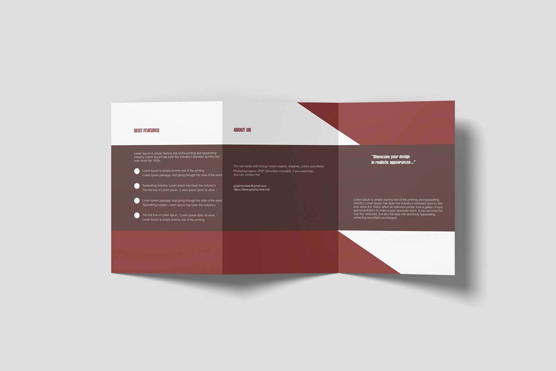 ArtStation - A4 Trifold Brochure Mockup | Artworks